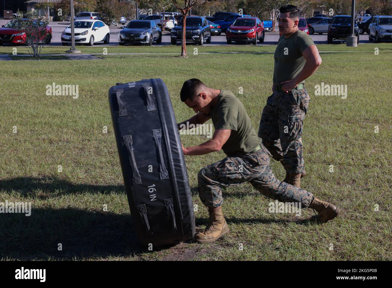 U.S. Marine Corps Cpl. Julio Gomez Jr., left, and Cpl. Christian ...