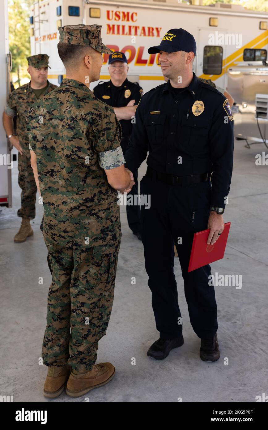 A U.S. Marine with Headquarters and Headquarters Squadron, Marine Corps ...
