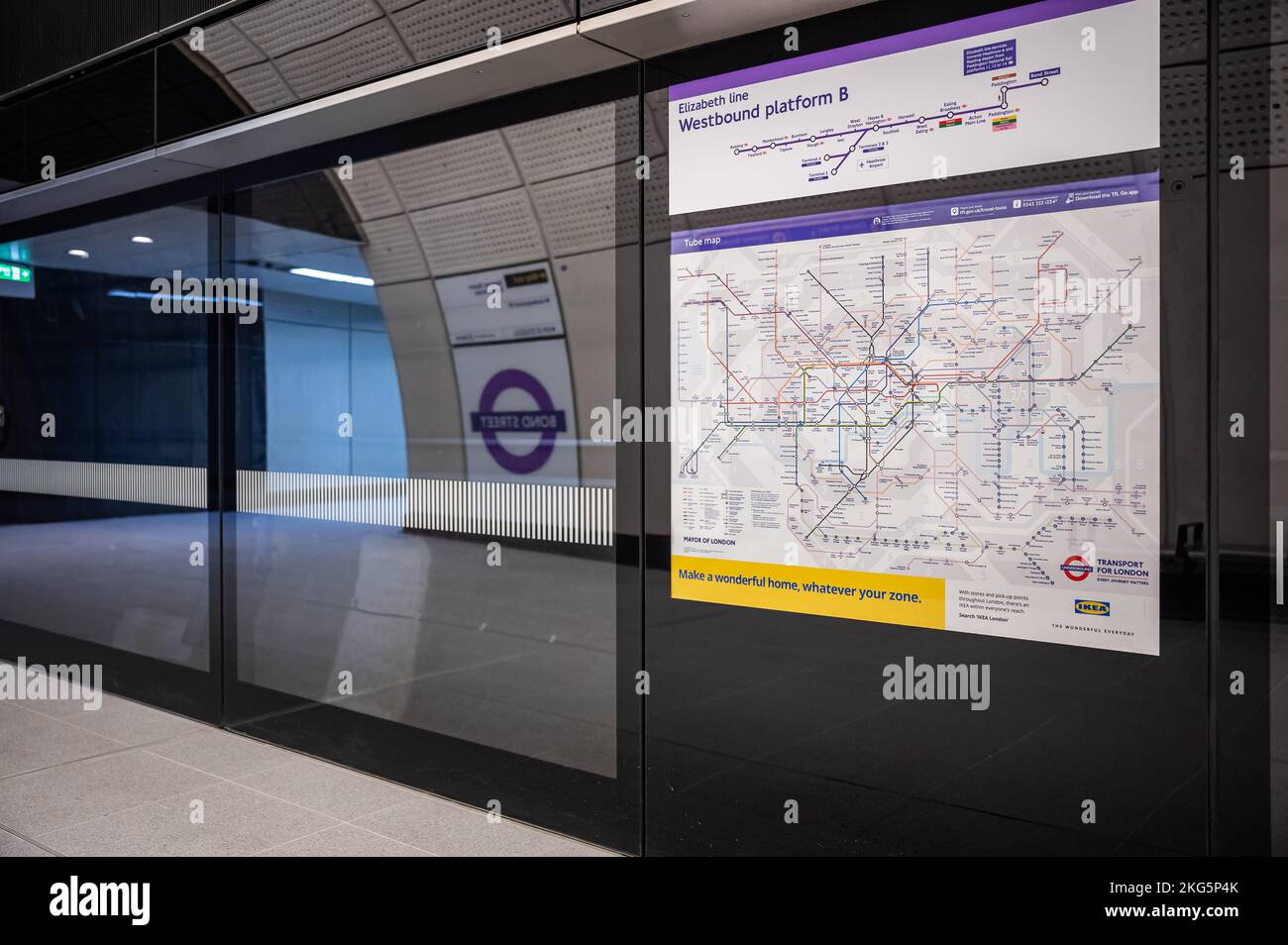 Bond Street - Elizabeth Line Station Stock Photo - Alamy