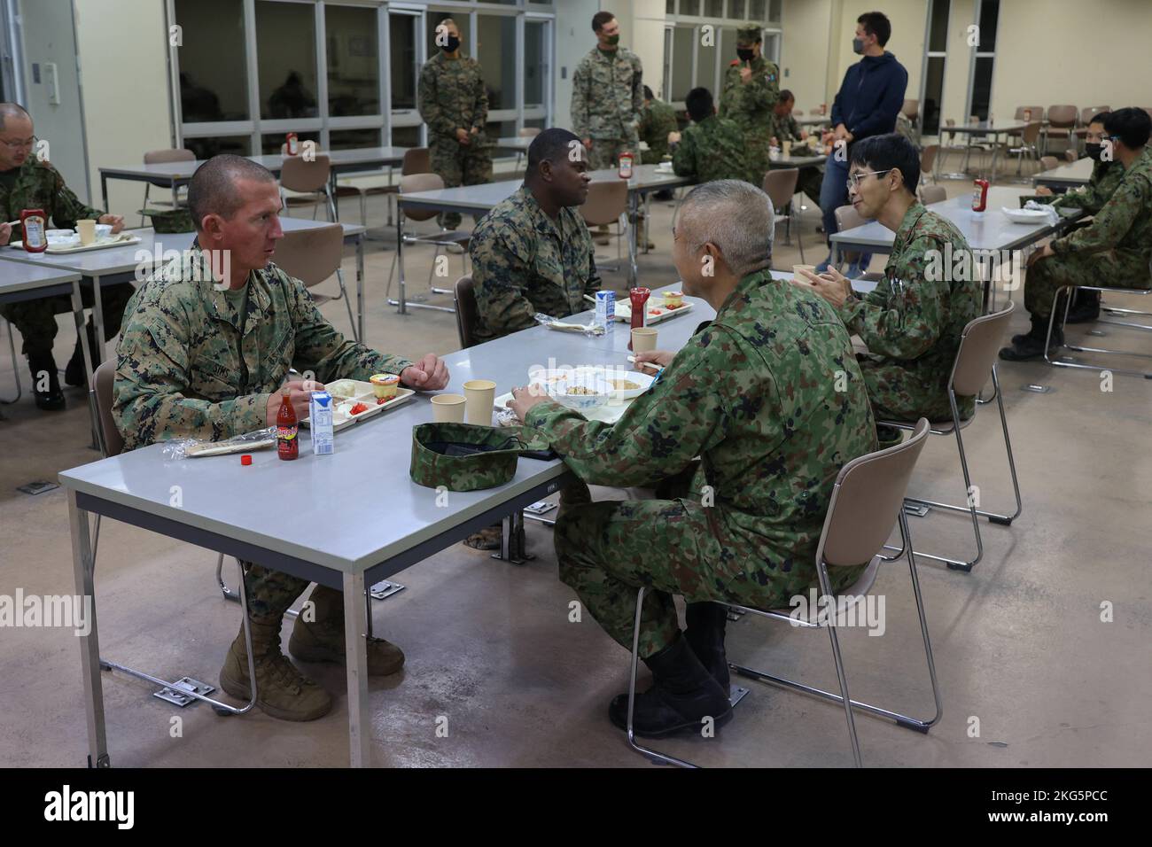 U.S. Marine Corps Col. Jonathon N. Sims (left), 12th Marines Commanding ...