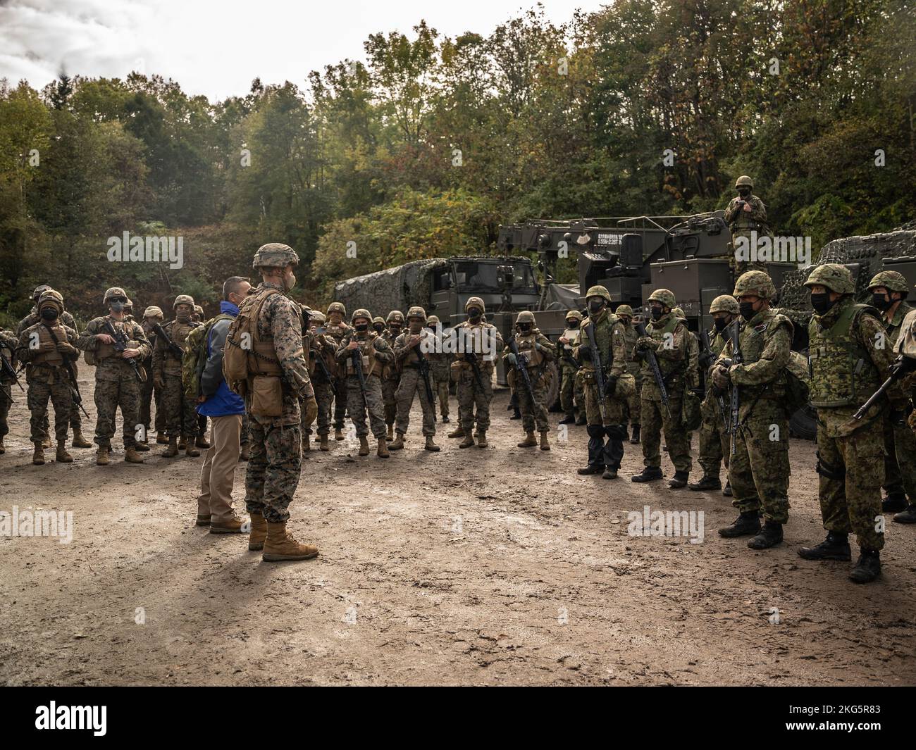 U.S. Marine Corps Capt. Brian Berling, Alpha Company commander, with ...