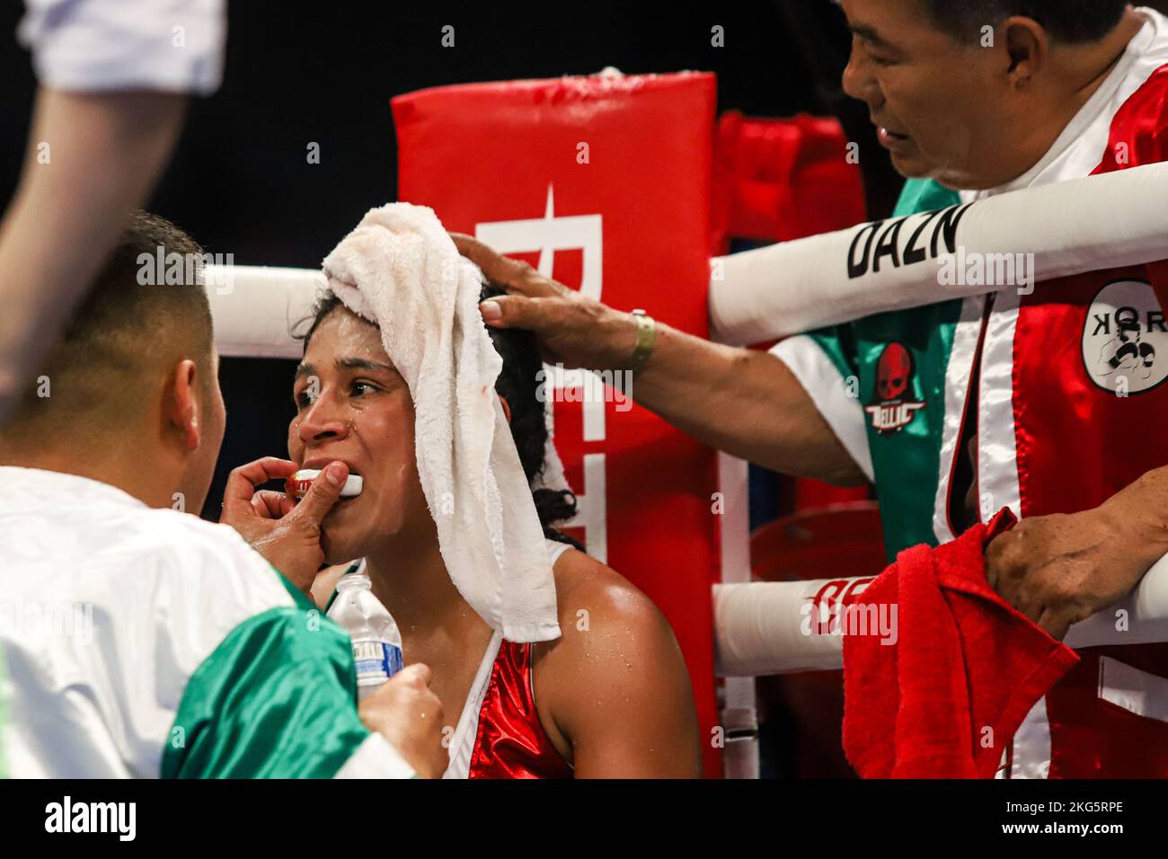 HERMOSILLO, MEXICO - SEPTEMBER 03: Érika 'Dinamita' Cruz (Green white ...
