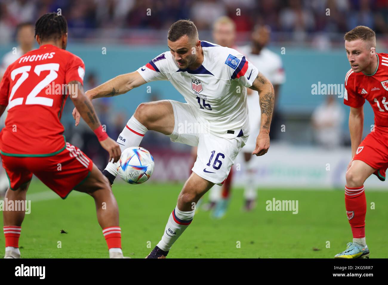 Al Rayyan, Qatar. 21st Nov, 2022. Jordan MORRIS (USA) Football/Soccer ...