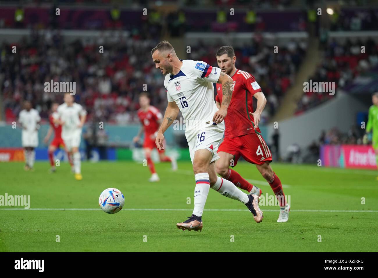 Al Rayyan, Qatar. 21st Nov, 2022. Jordan MORRIS (USA) Football/Soccer ...