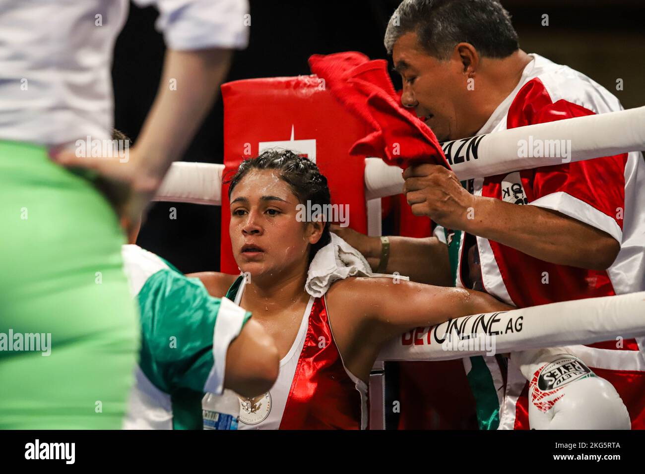 HERMOSILLO, MEXICO - SEPTEMBER 03: Érika 'Dinamita' Cruz (Green white ...