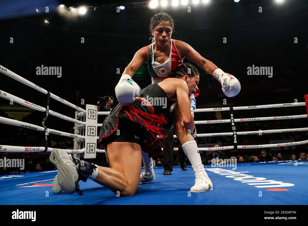 HERMOSILLO, MEXICO - SEPTEMBER 03: Érika 'Dinamita' Cruz (Green white ...