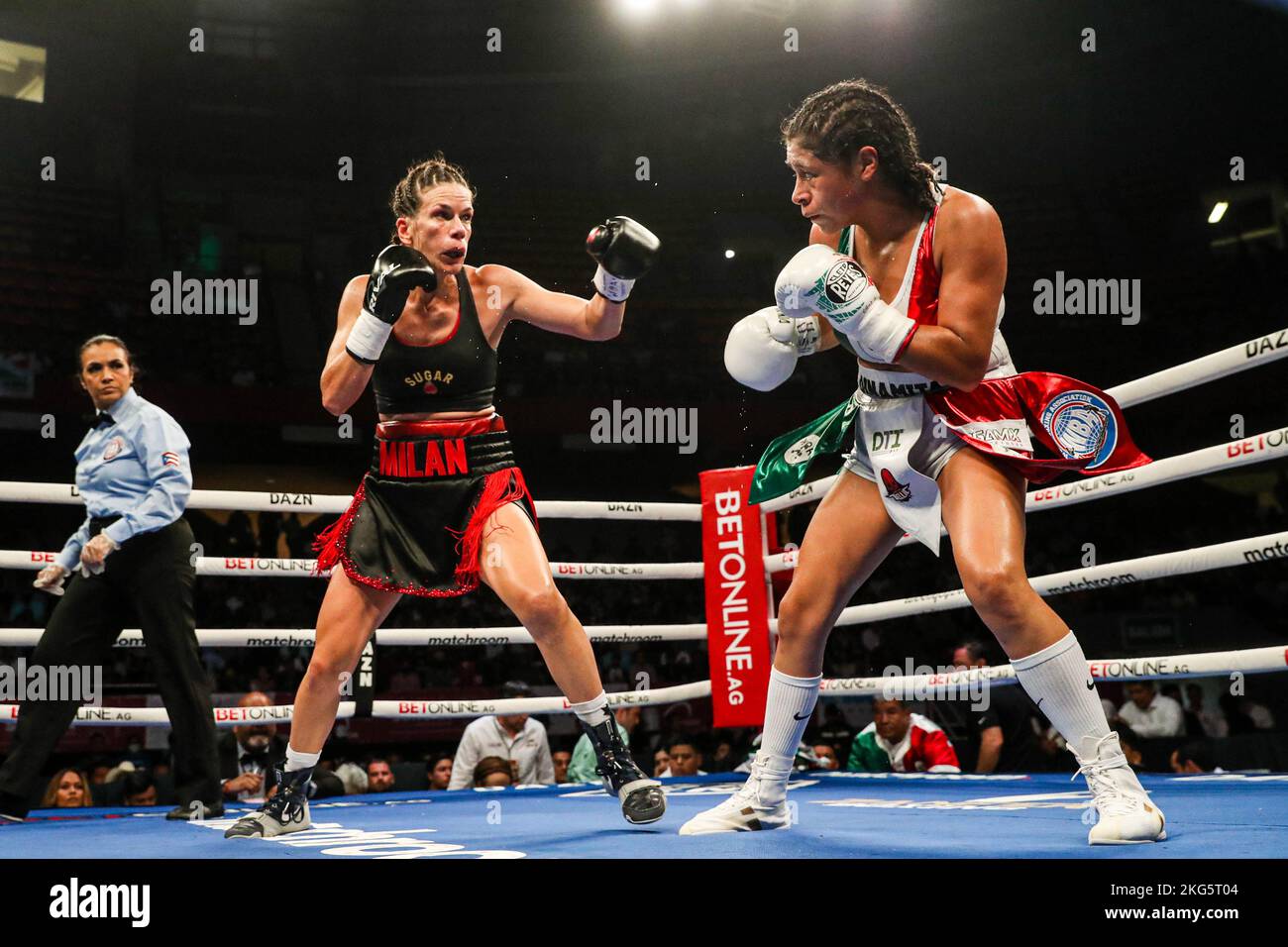 HERMOSILLO, MEXICO - SEPTEMBER 03: Érika 'Dinamita' Cruz (Green white ...