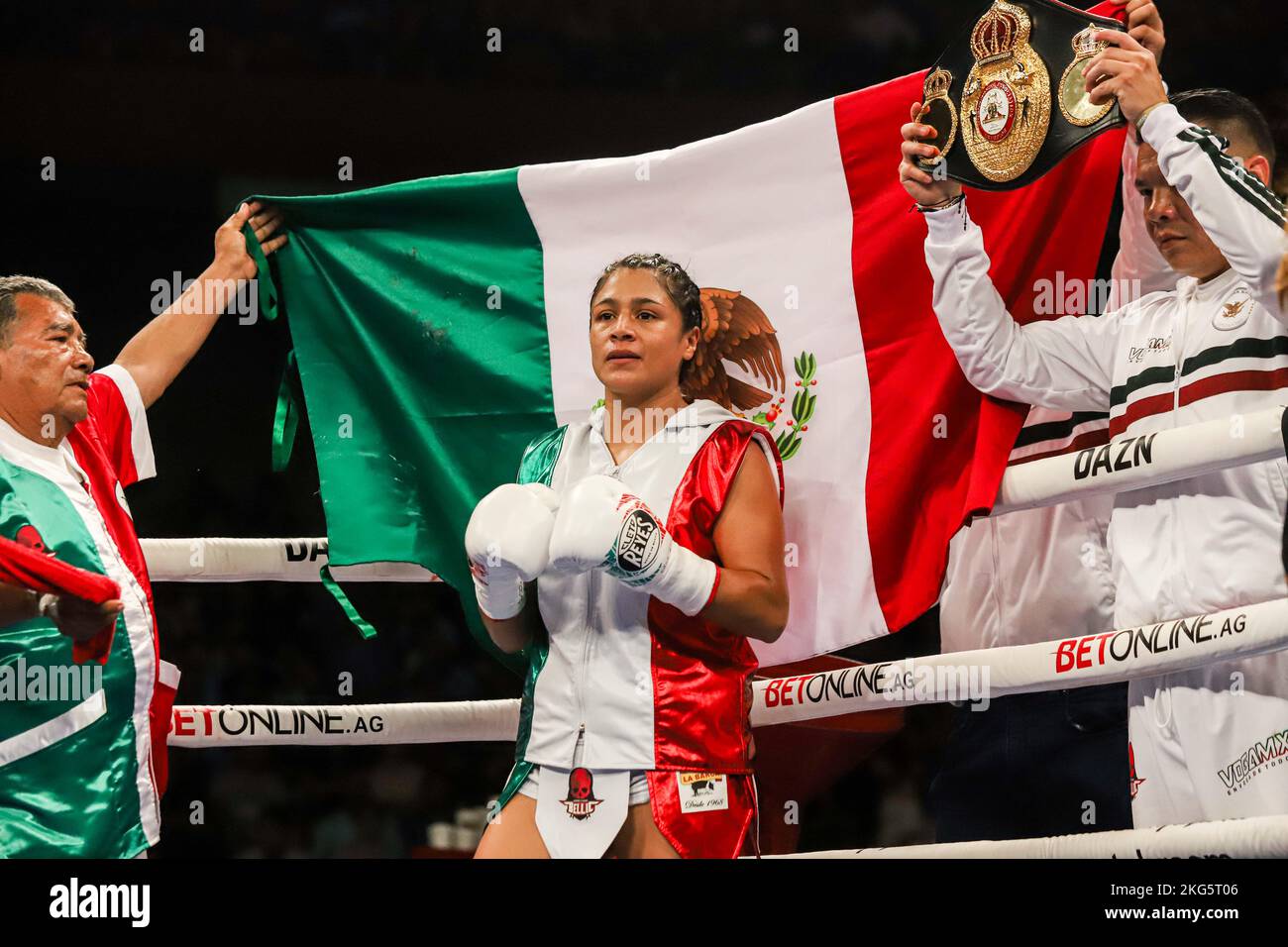 HERMOSILLO, MEXICO - SEPTEMBER 03: Érika 'Dinamita' Cruz (Green white ...