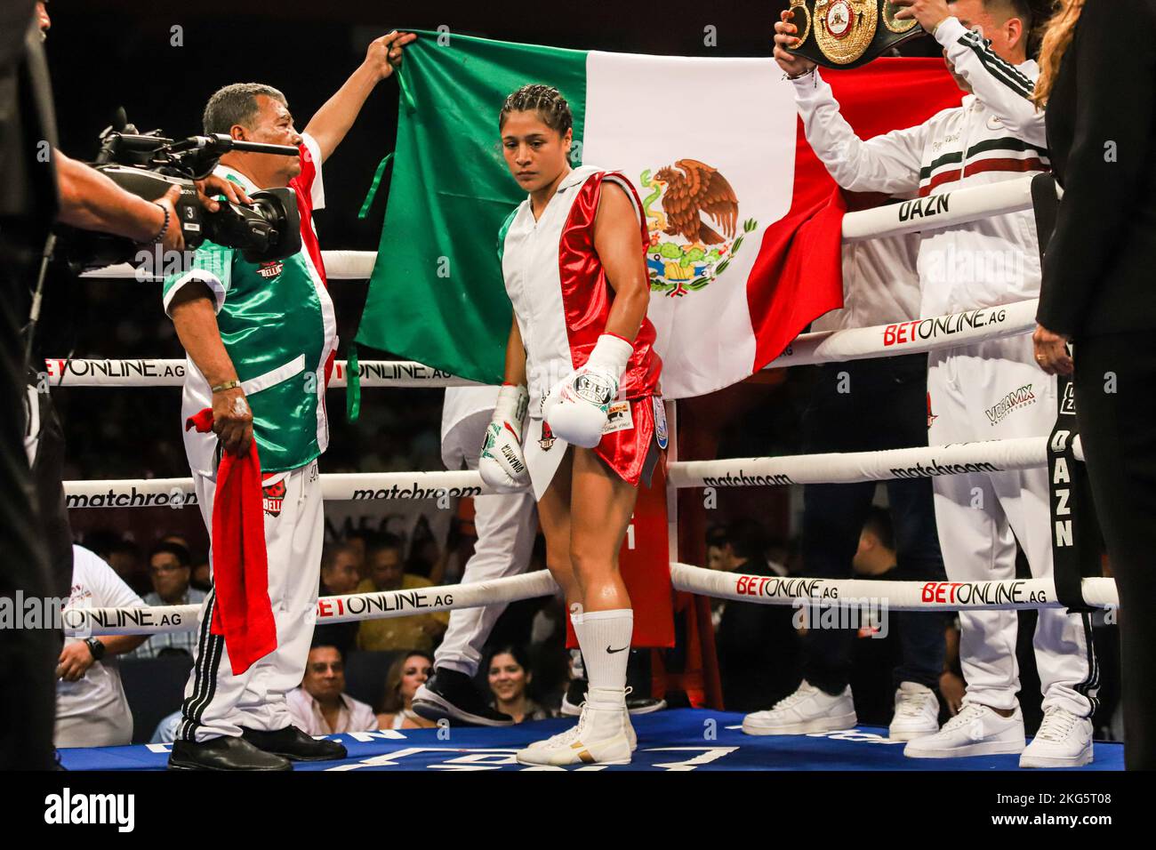 HERMOSILLO, MEXICO - SEPTEMBER 03: Érika 'Dinamita' Cruz (Green white ...