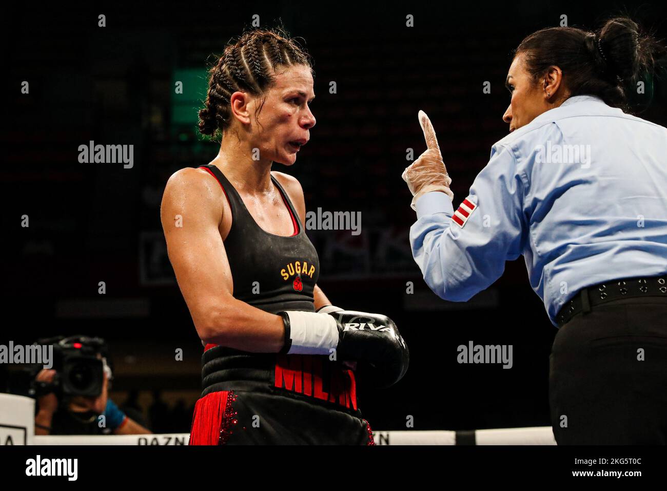 HERMOSILLO, MEXICO - SEPTEMBER 03: Érika 'Dinamita' Cruz (Green white ...
