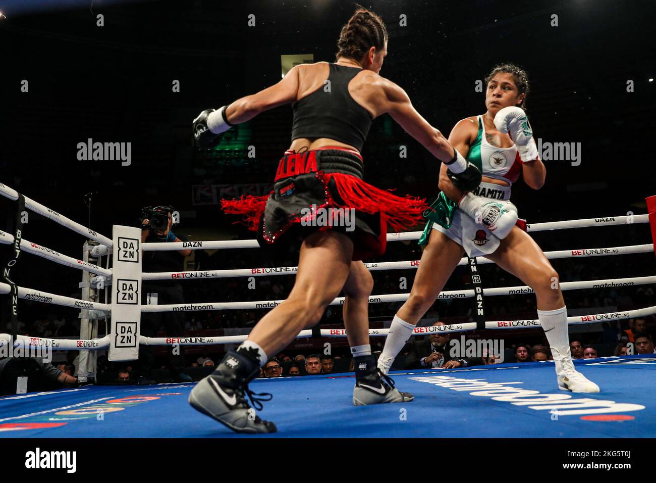 HERMOSILLO, MEXICO - SEPTEMBER 03: Érika 'Dinamita' Cruz (Green white ...