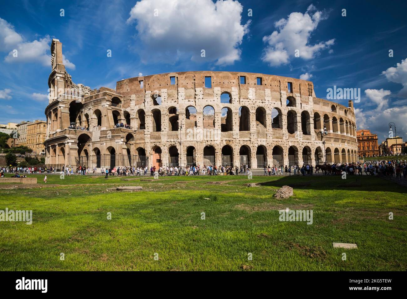 Exterior view of the Colosseum ruins in Rome, Italy Stock Photo - Alamy
