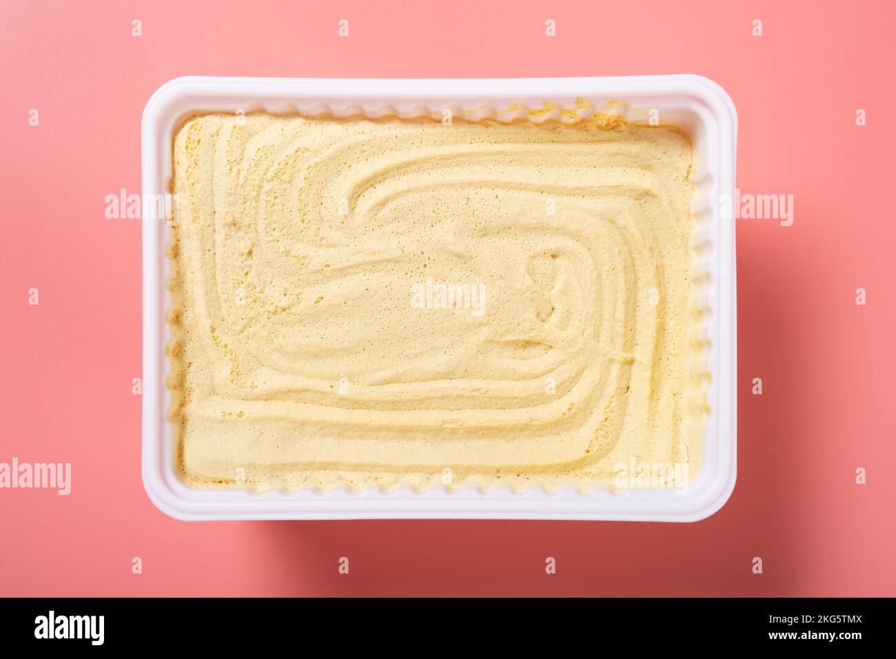 top view box of ice cream at horizontal composition Stock Photo - Alamy