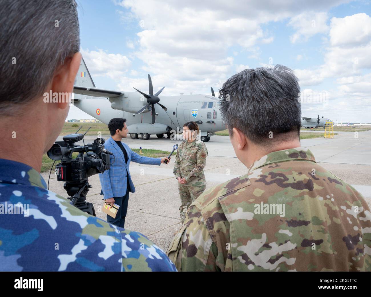 Chief Master Sergeant of the Air Force JoAnne S. Bass does an interview ...
