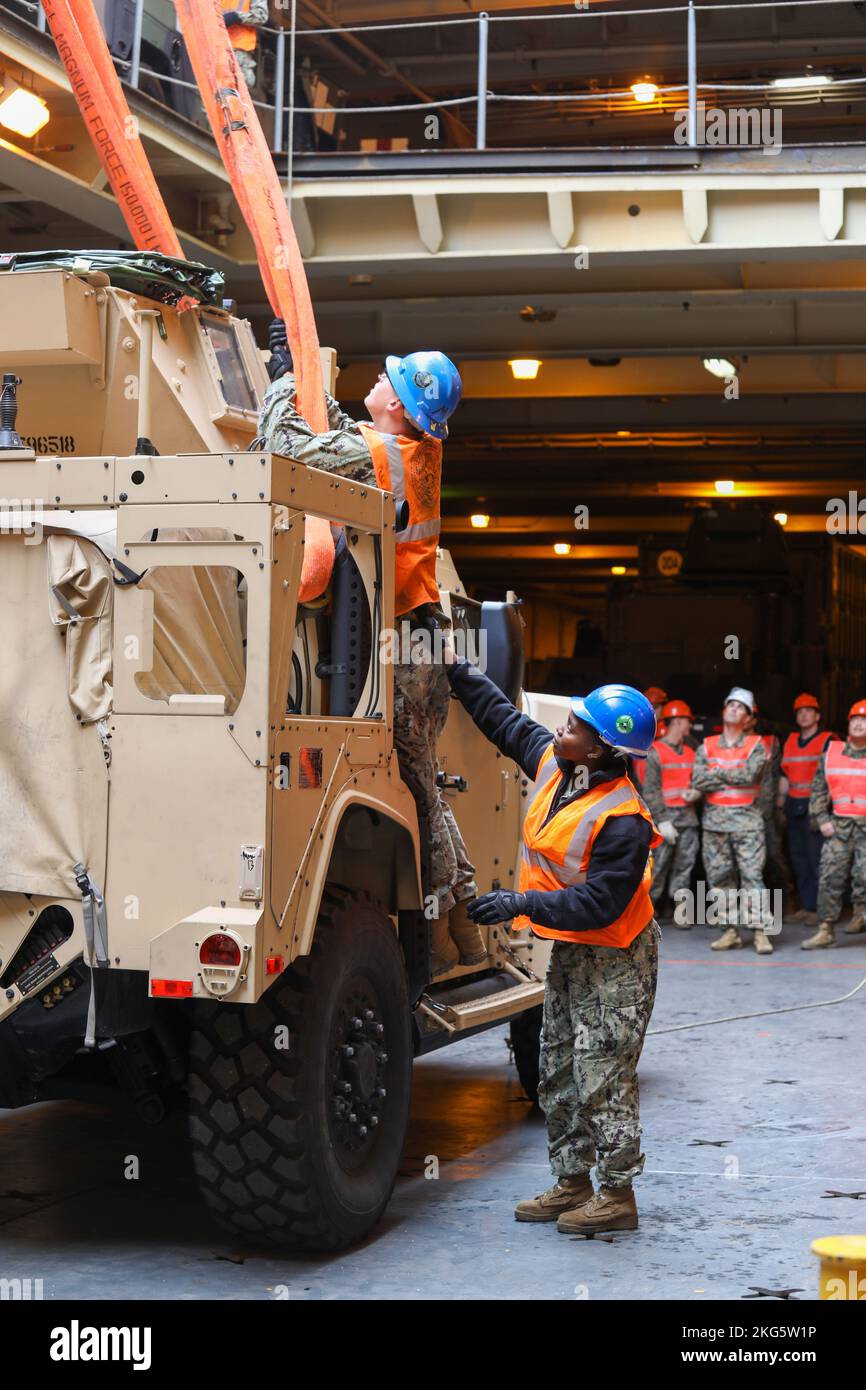U.S. Navy Sailors with Guam detachment, Naval Expeditionary Logistics ...
