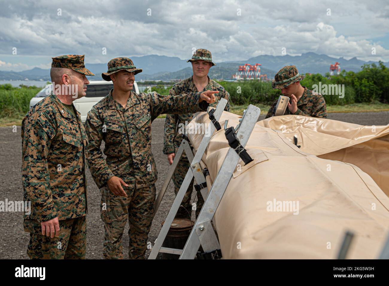 U.S. Marine Corps Col. Christopher Haar, commanding officer of Combat ...