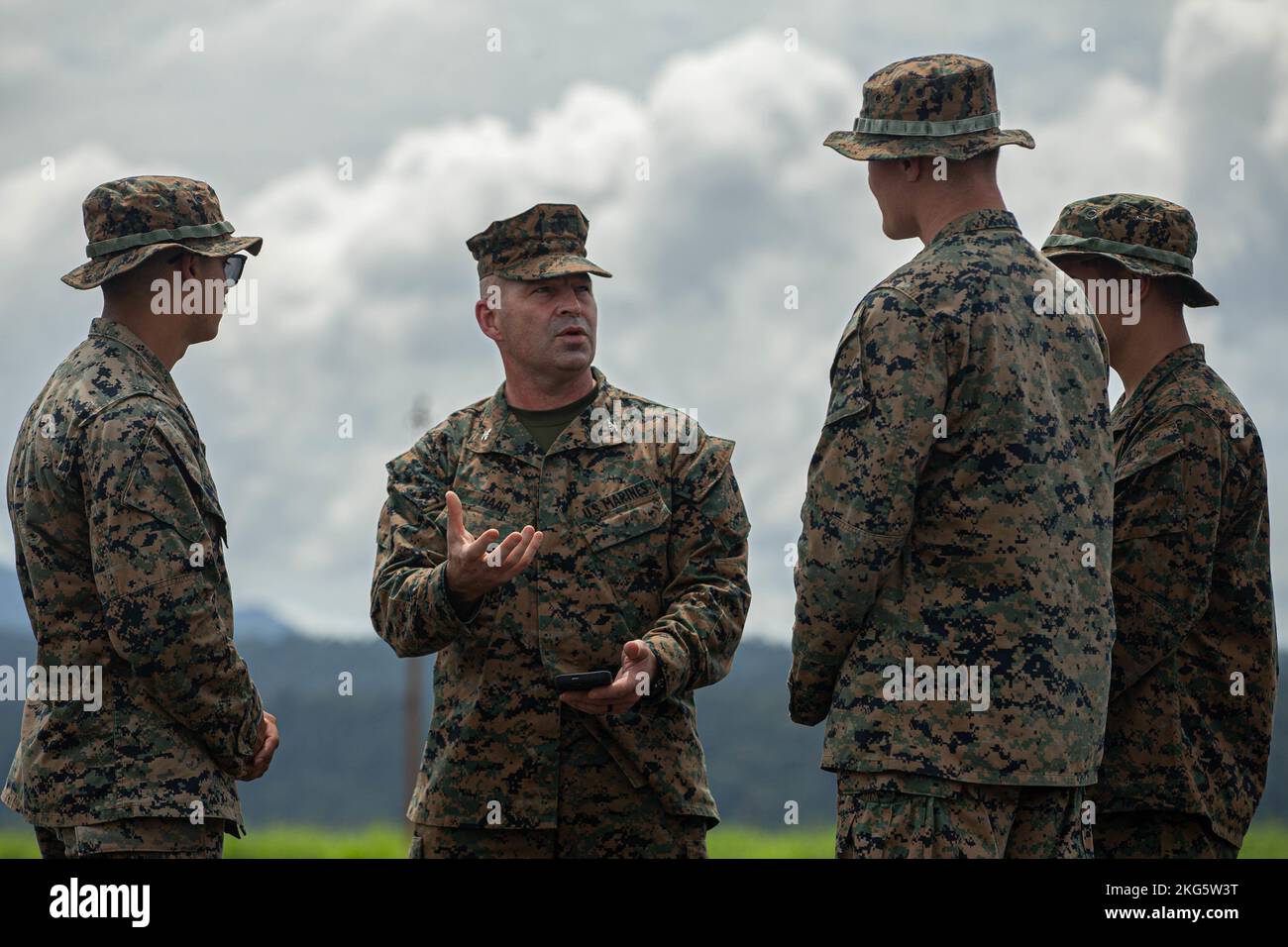 U.S. Marine Corps Col. Christopher Haar, commanding officer of Combat ...