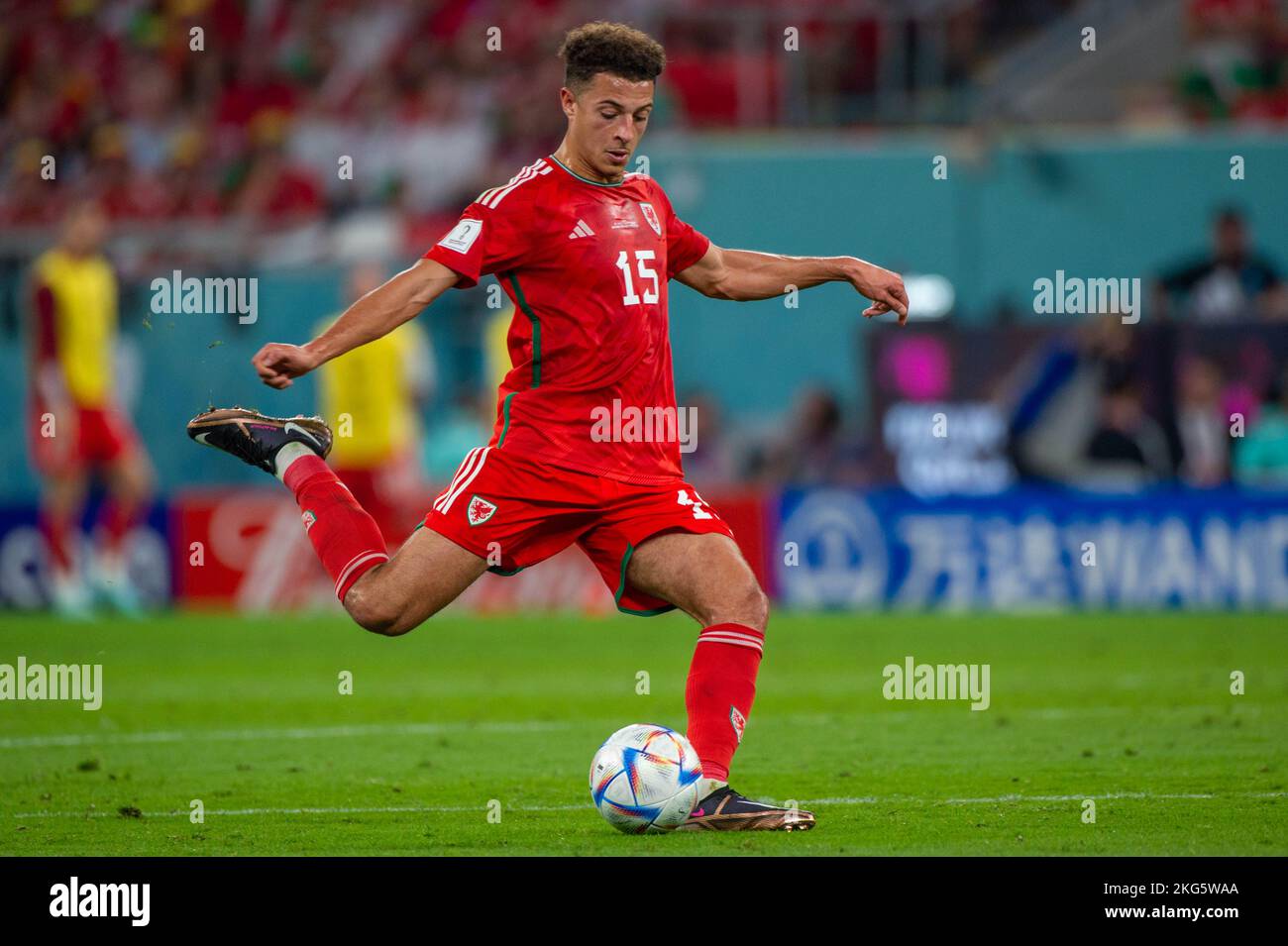 Ethan AMPADU of Wales during the FIFA World Cup Qatar 2022 Group B ...