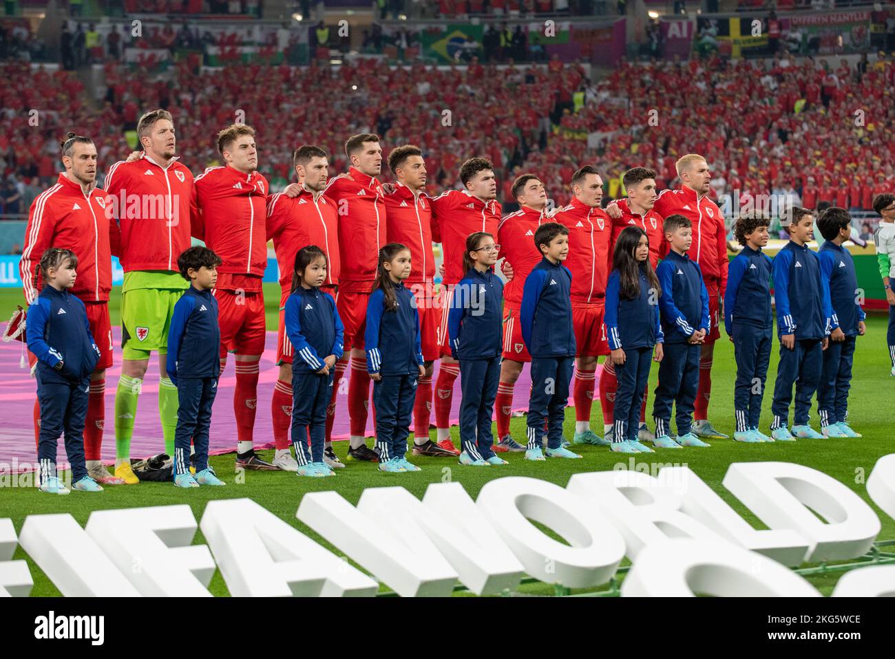 The Welsh national football team poses for a photo during the FIFA ...