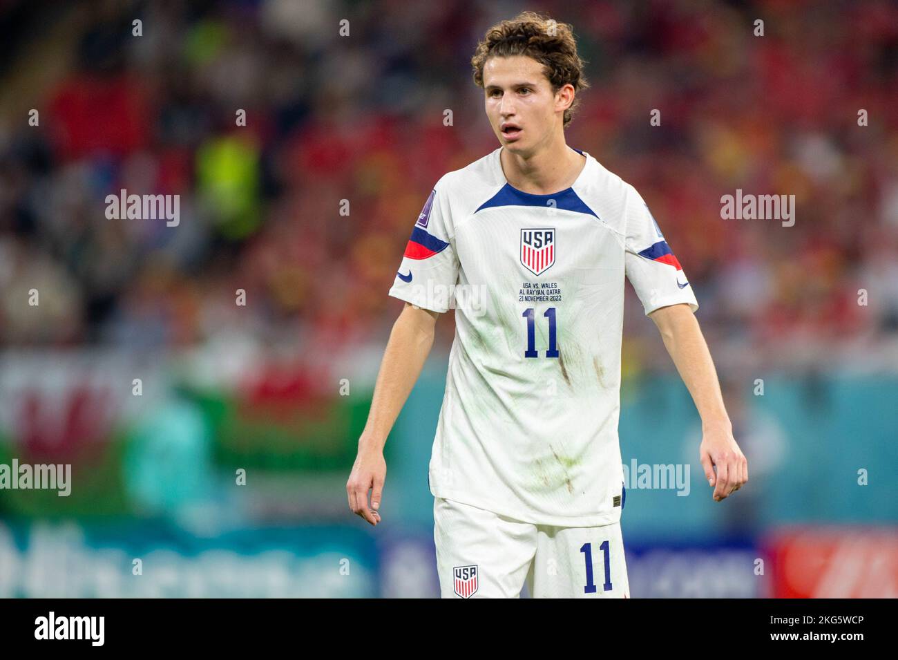 Brenden AARONSON of USA during the FIFA World Cup Qatar 2022 Group B ...