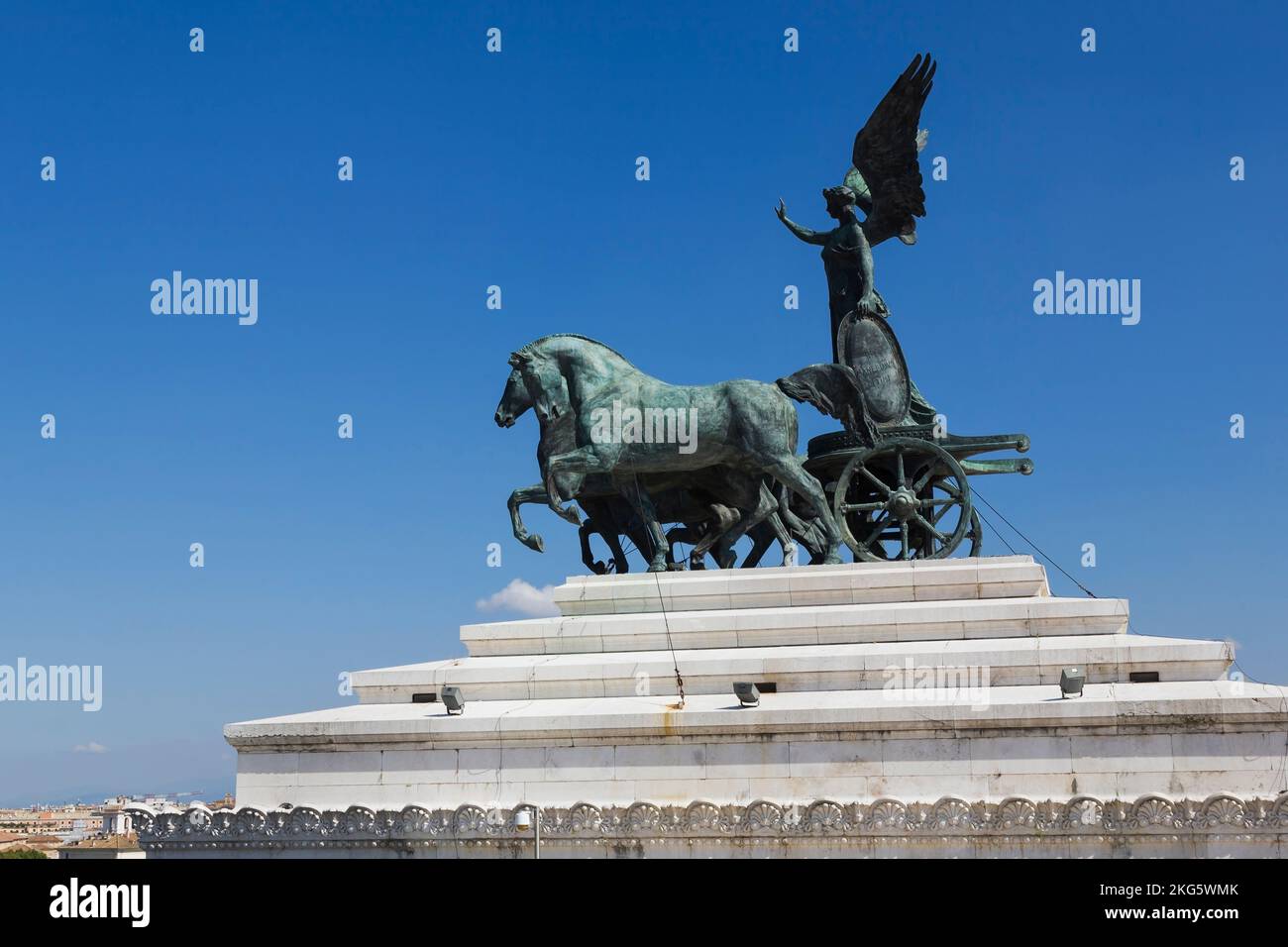 Statue of the goddess Victoria at the National Monument to Victor ...
