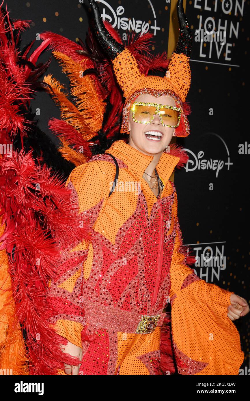 LOS ANGELES, CALIFORNIA - NOVEMBER 20: JoJo Siwa attends the Disney+ ...