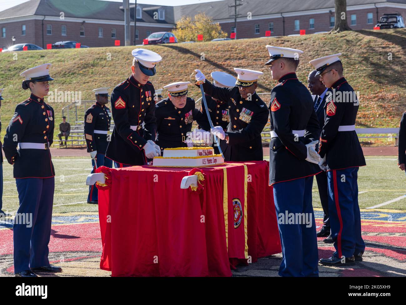 U.S. Marine Corps Col. Michael L. Brooks, base commander, Marine Corps ...