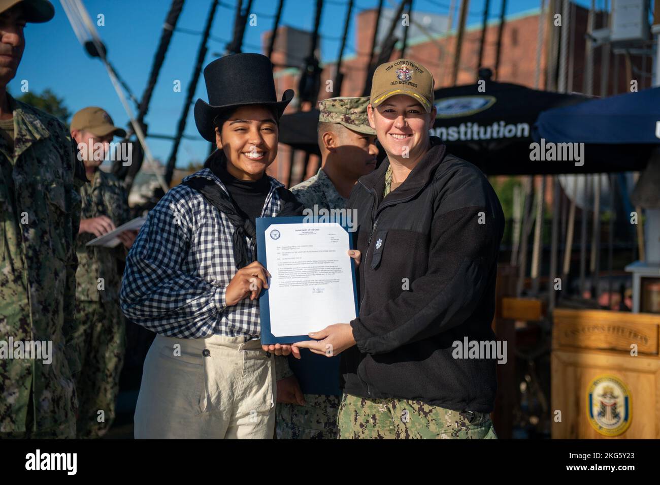 BOSTON (Oct. 6, 2022) U.S. Navy Seaman Raquel Figueroa, was awarded the ...