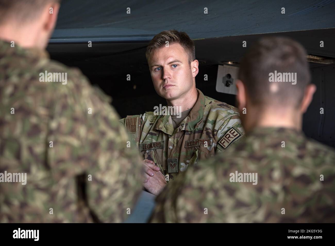 U.S. Air Force Staff Sgt. Travis Leonard, 52nd Civil Engineer Squadron ...