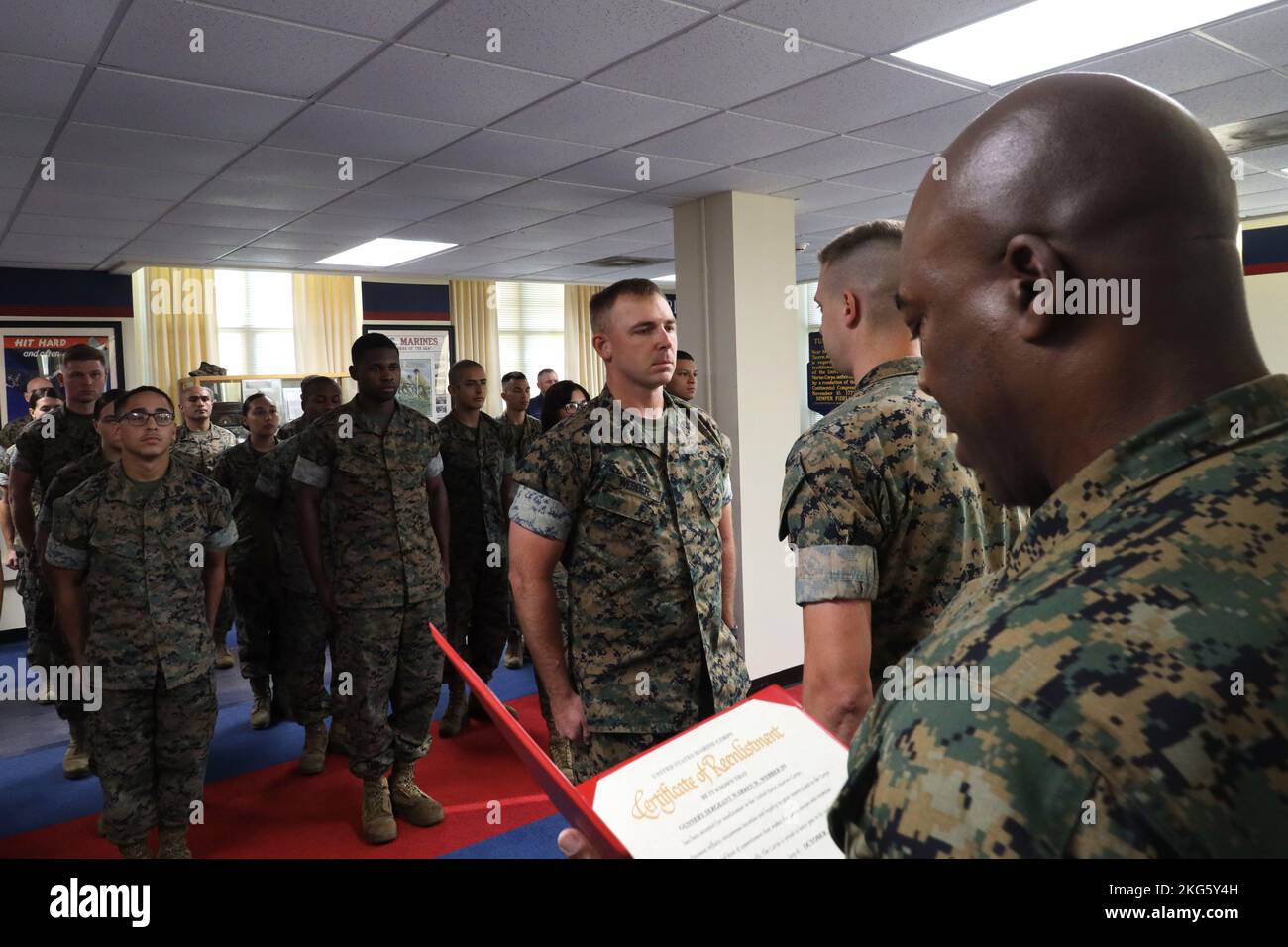 U.S. Marine Corps Sgt. Maj. Frank Robinson, the 6th Marine Corps ...