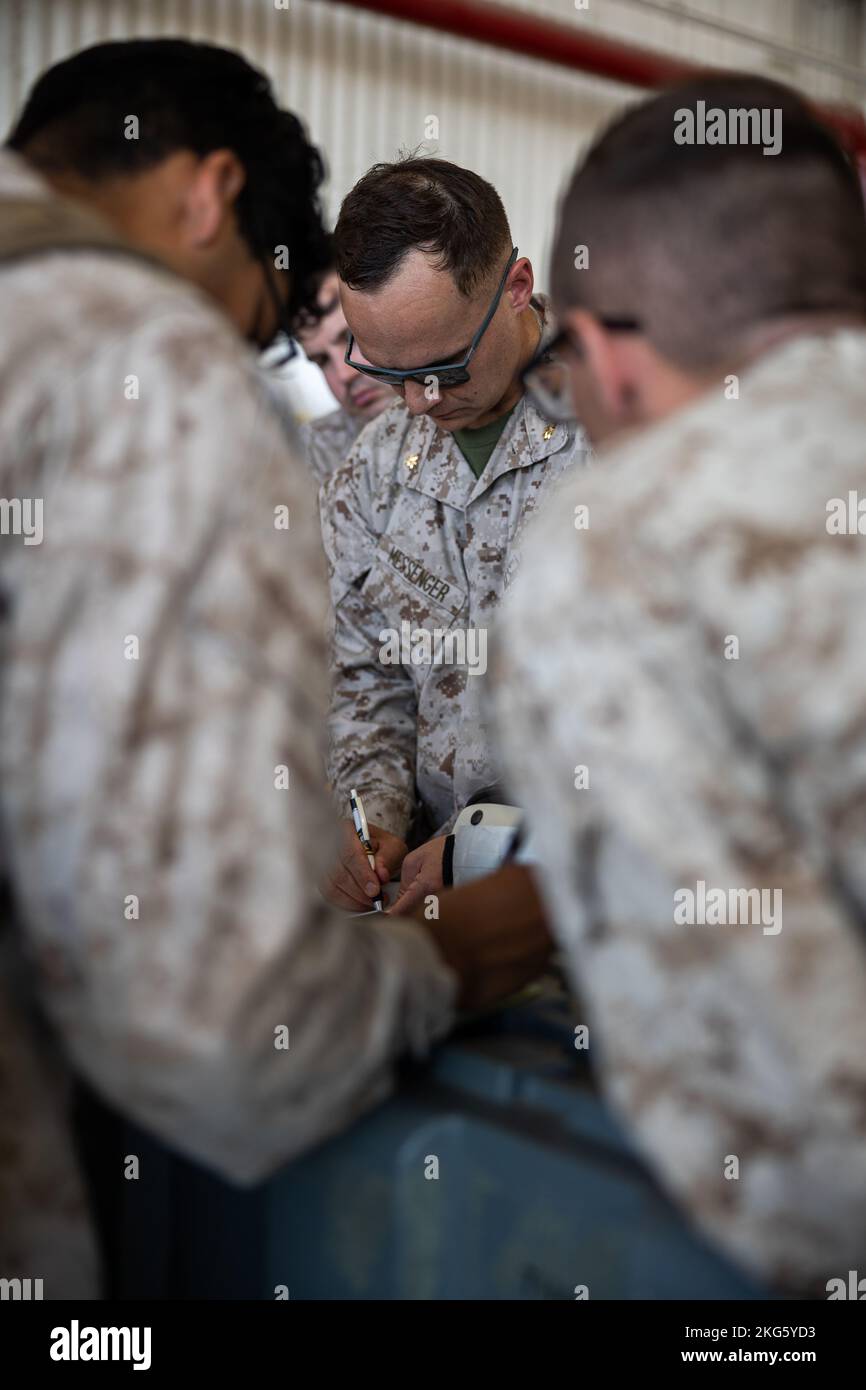 U.S. Marine Corps Maj. Andrew Messenger, from Columbia, Missouri, an ...