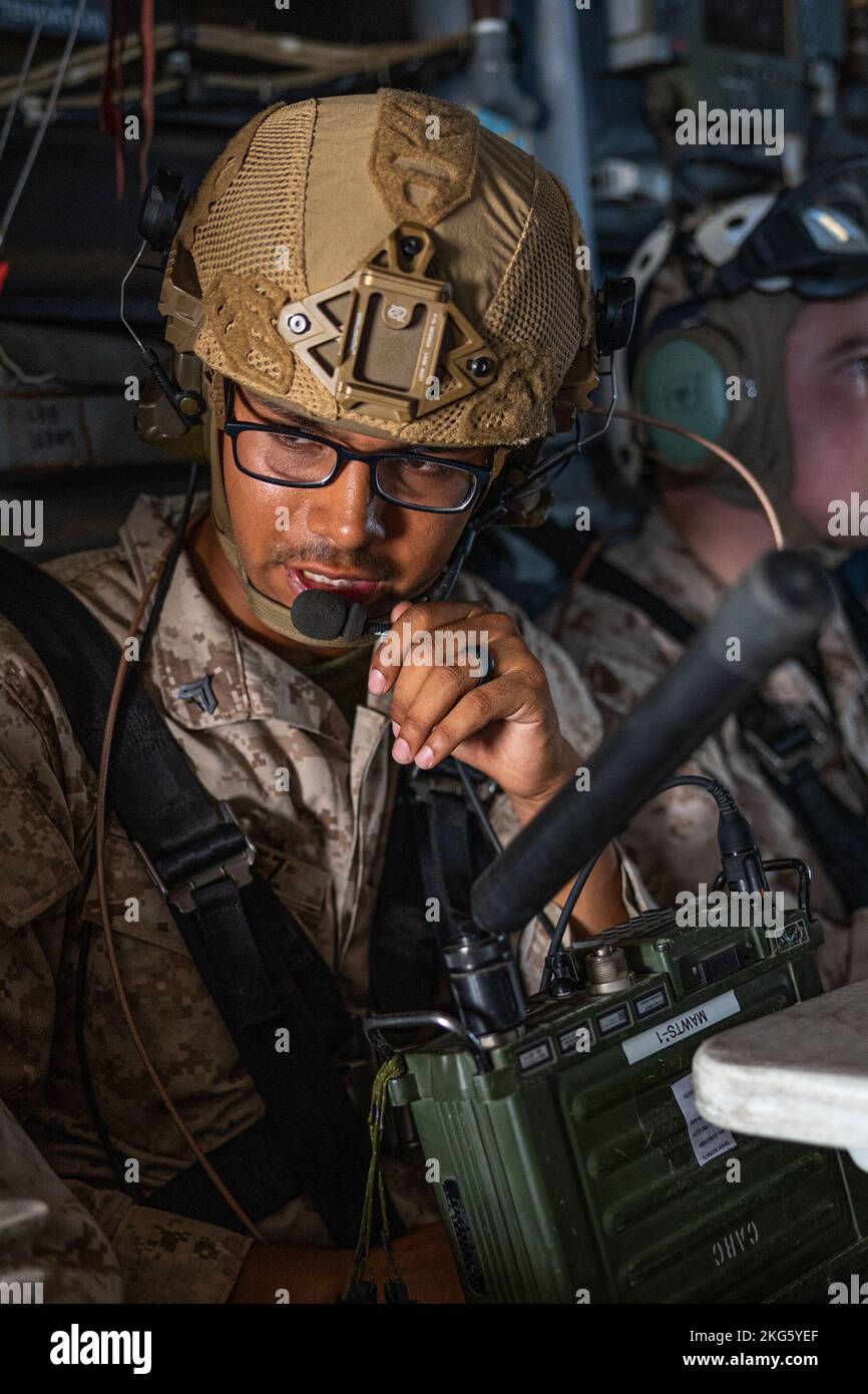 U.S. Marine Corps Cpl. Yael Alvarez from Glendora, New Jersey, an air ...