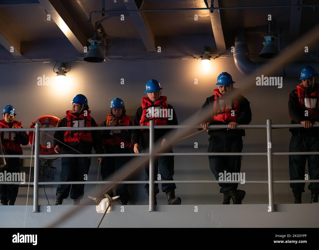 Sailors assigned to the first-in-class aircraft carrier USS Gerald R ...