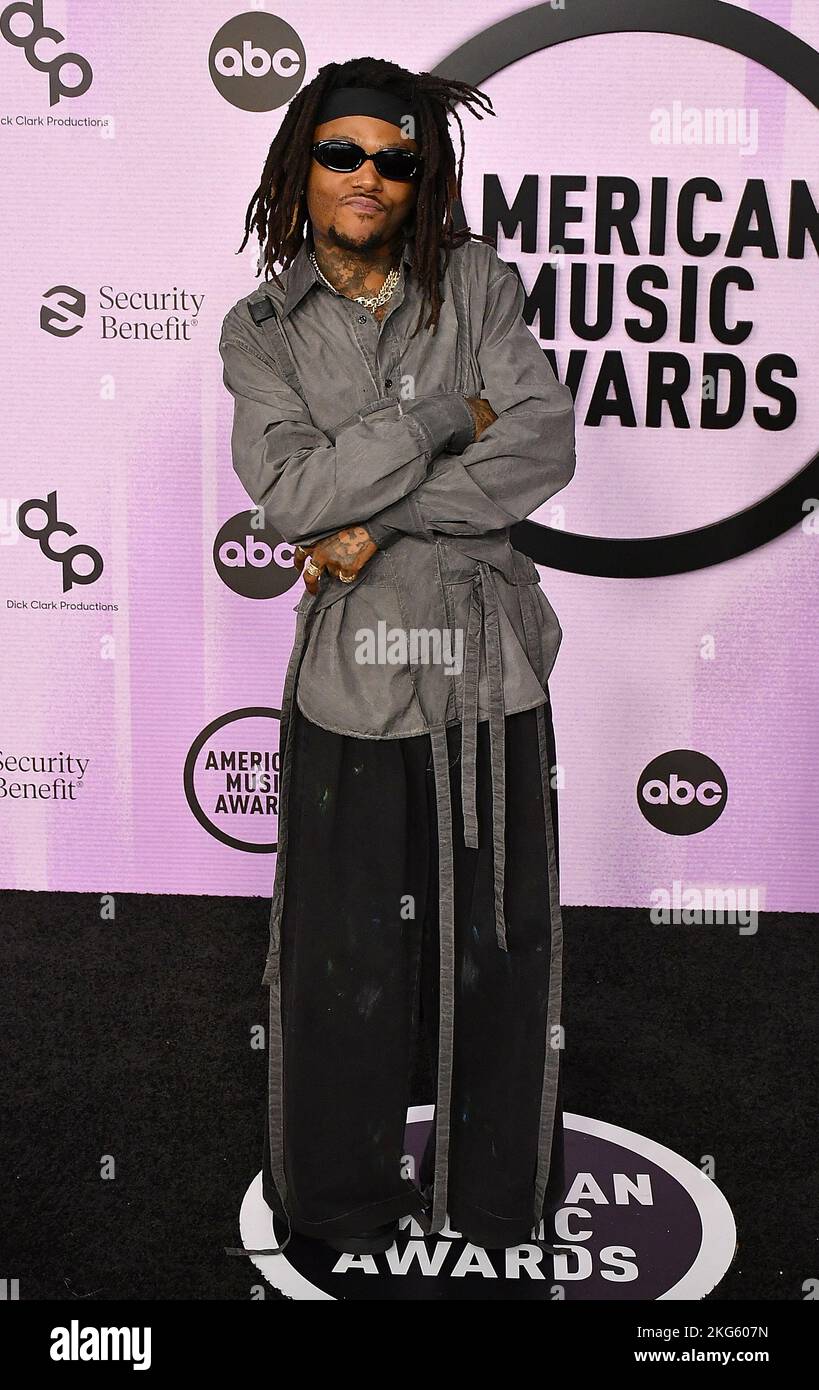 JID attends the 2022 American Music Awards at Microsoft Theater on November 20, 2022 in Los ...