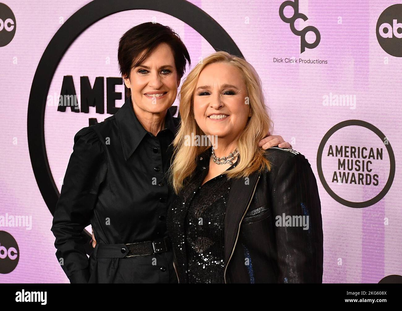 Linda Wallem, Melissa Etheridge attend the 2022 American Music Awards ...