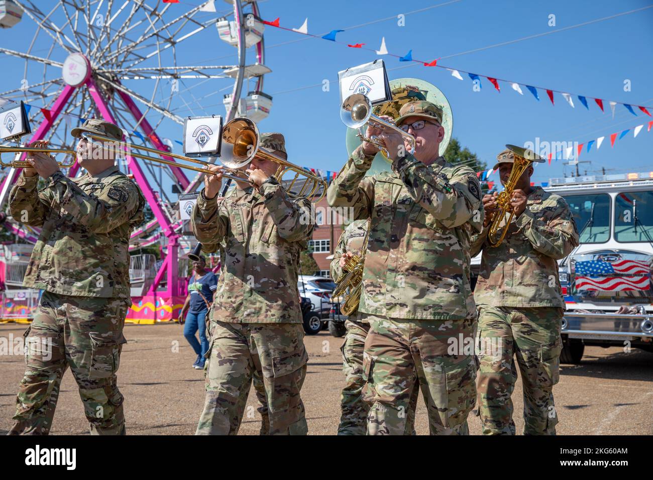 The 41st Army Band, Mississippi Army National Guard, play a selection ...