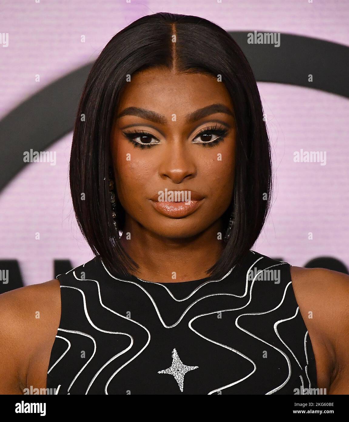 Coco Jones attends the 2022 American Music Awards at Microsoft Theater ...