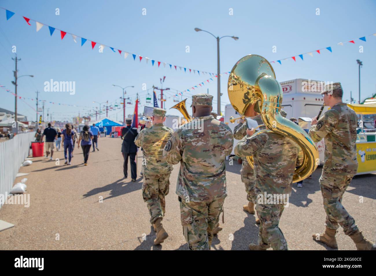 The 41st Army Band, Mississippi Army National Guard, plays a selection ...