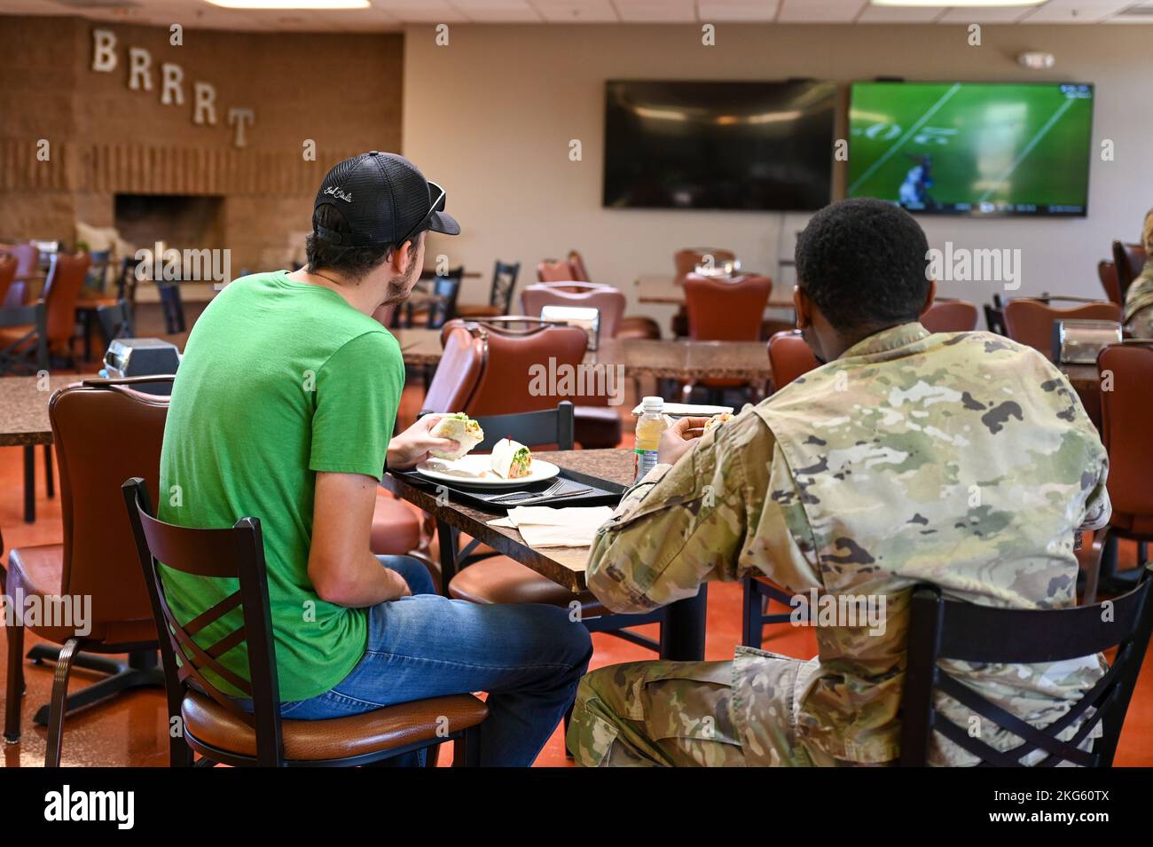 People enjoy their meal at Fast Brrreak at Davis-Monthan Air Force Base ...