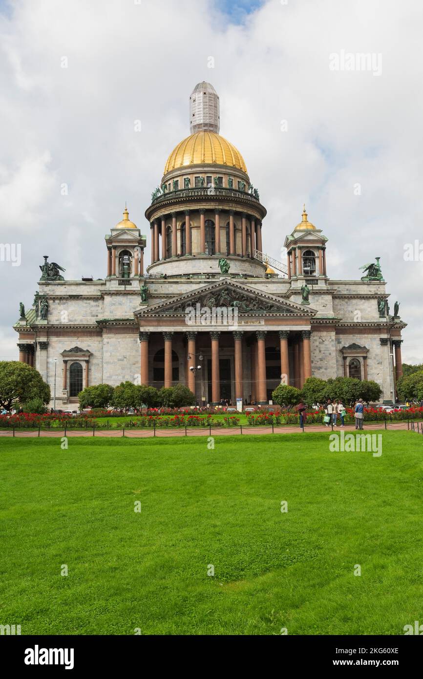 Saint Isaac's cathedral undergoing renovations, designed by the ...