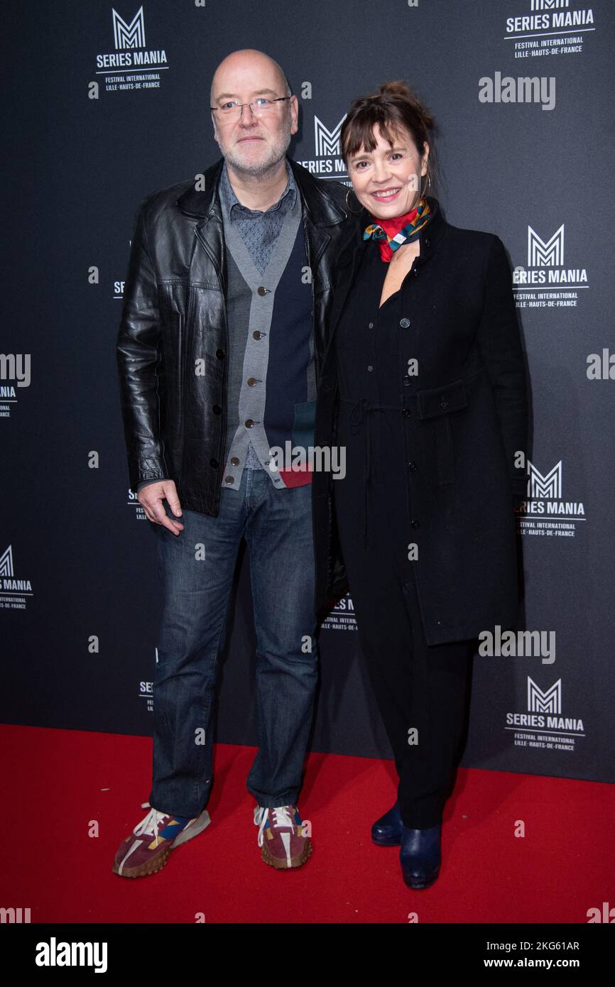 Caroline Proust and Herve Hadmar attending the Series Mania's Photocall ...