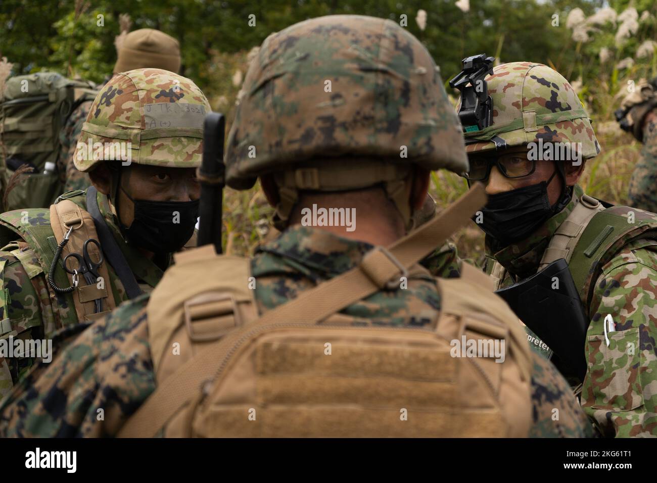 U.S. Navy Corpsmen with 3d Marine Division, and Japan Ground Self ...