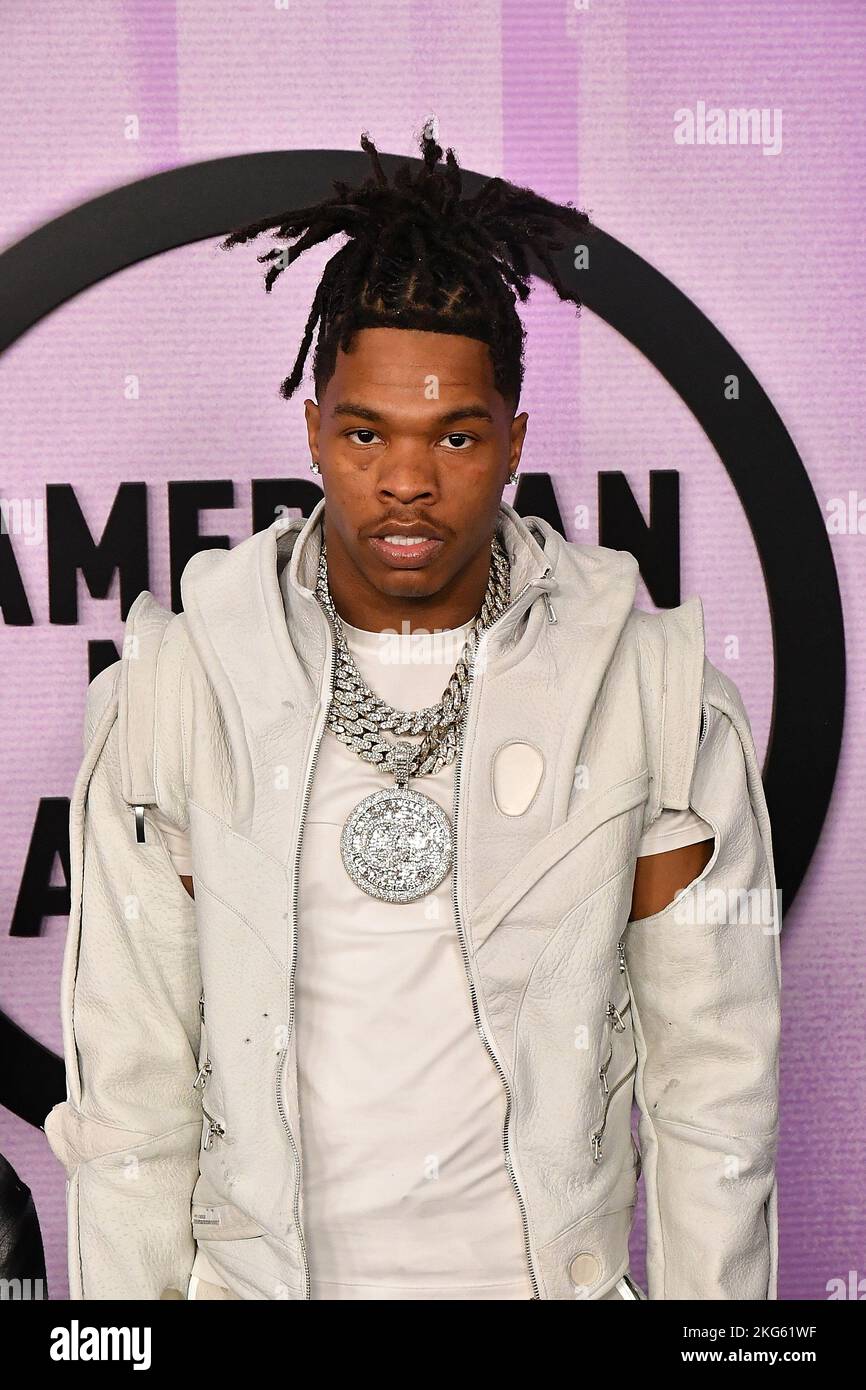 Lil Baby attends the 2022 American Music Awards at Microsoft Theater on ...