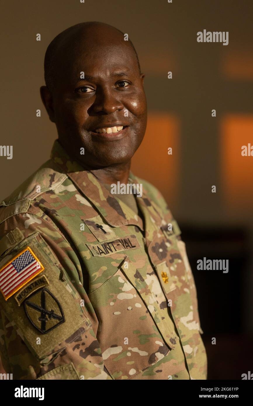 Maj. Friantzo Saint-Val, from Miami, a chaplain at Walter Reed National ...