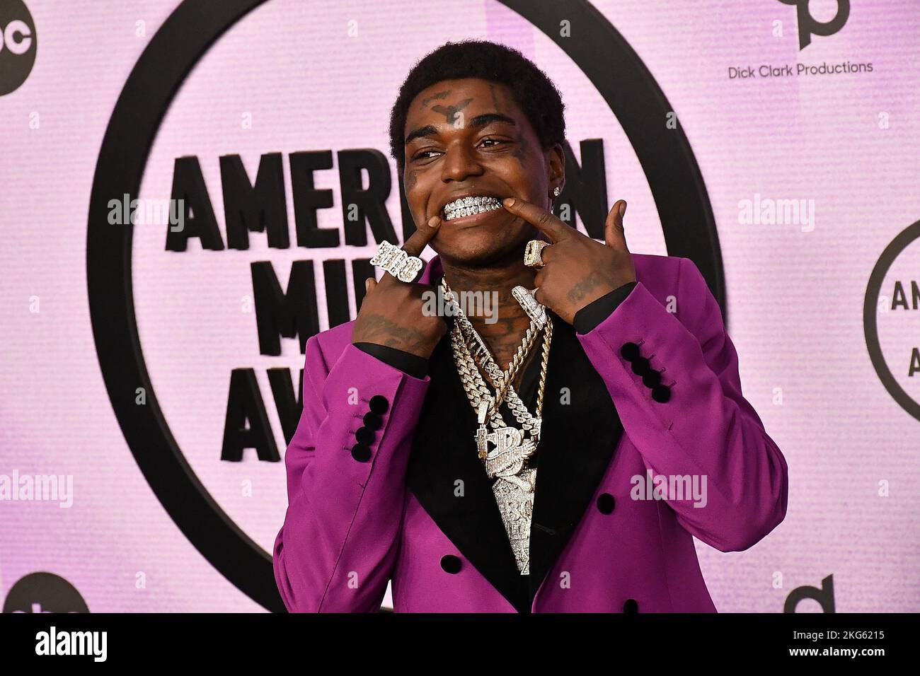 Kodak Black attends the 2022 American Music Awards at Microsoft Theater ...