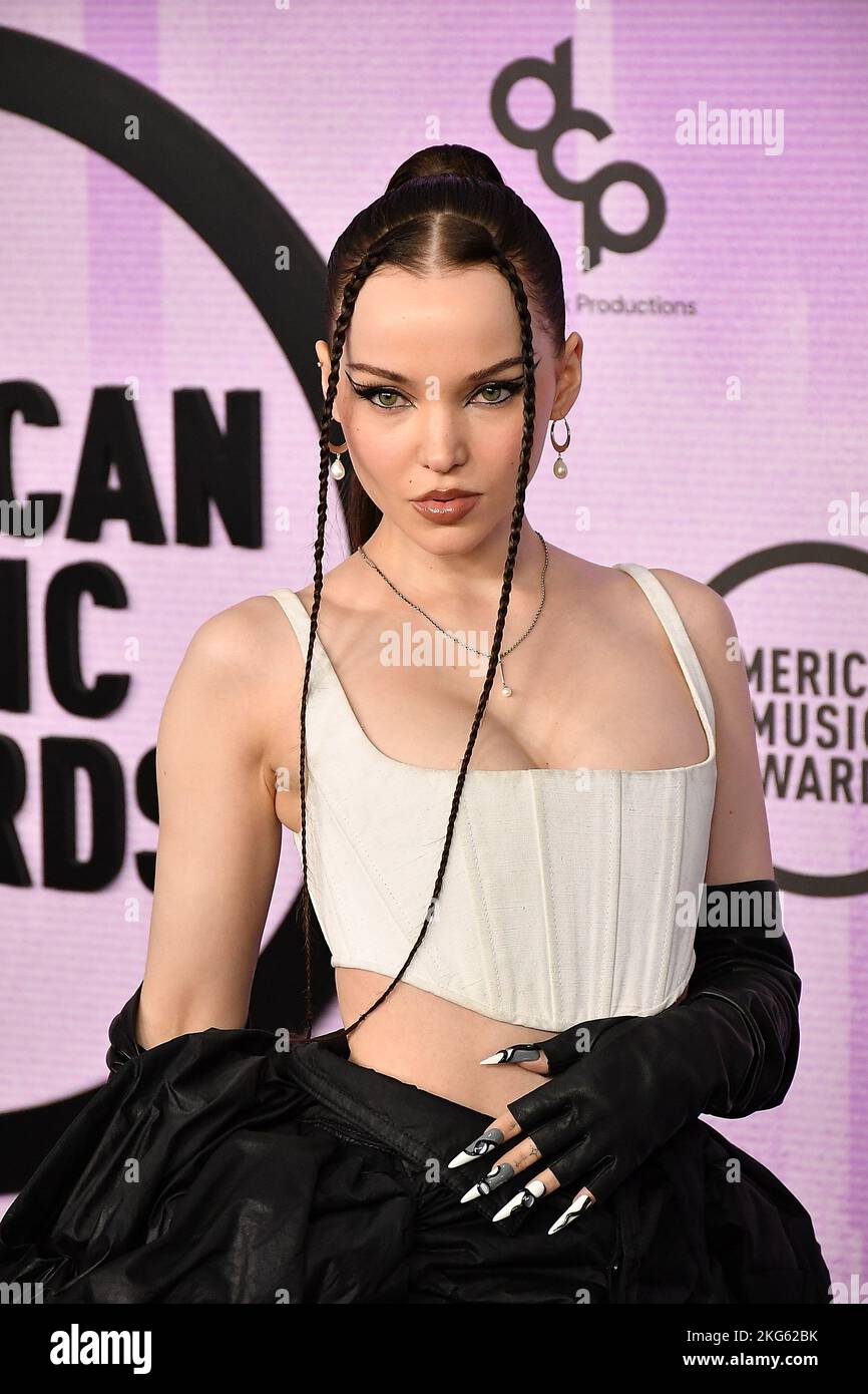 Dove Cameron attends the 2022 American Music Awards at Microsoft ...