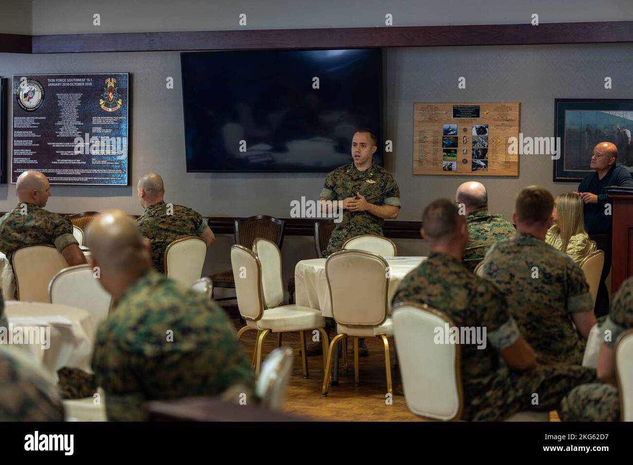 U.S. Navy Lt. Cmdr. Mike Sullivan, a psychiatrist, addresses the ...