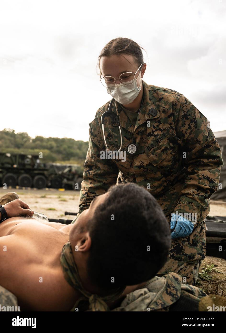 U.S. Navy Petty Officer Third Class Sarah Sharples, a corpsman with 3d ...