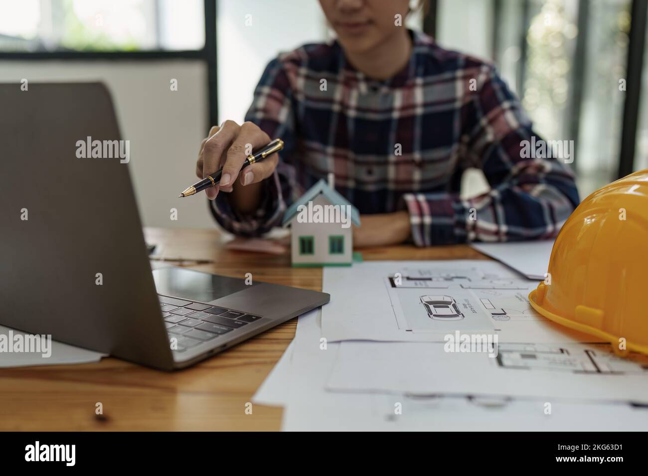 Professional architect designer structural engineer working with ...