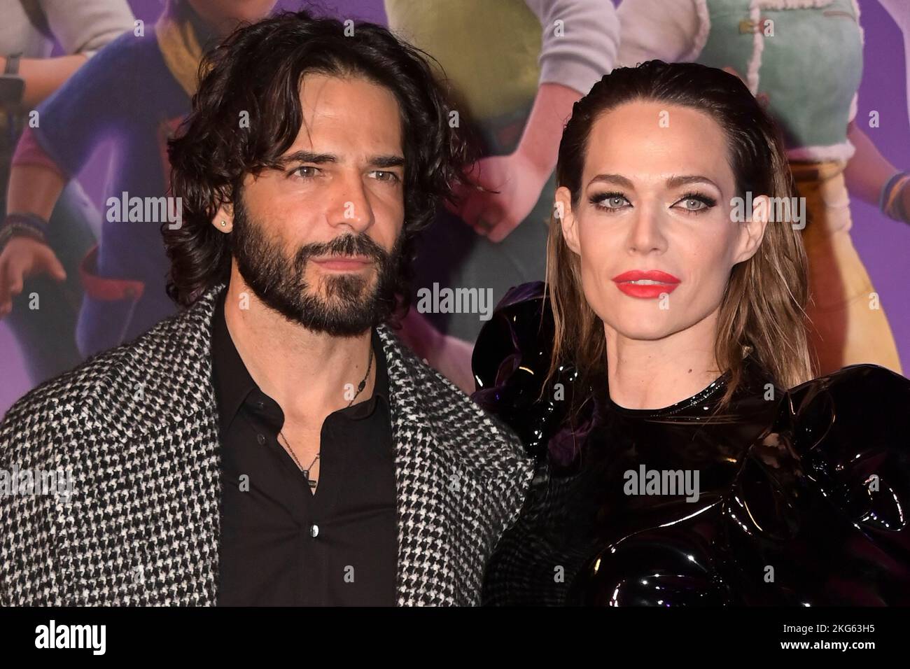 Marco Bocci (l) and Laura Chiatti (r) attend the red carpet of the ...